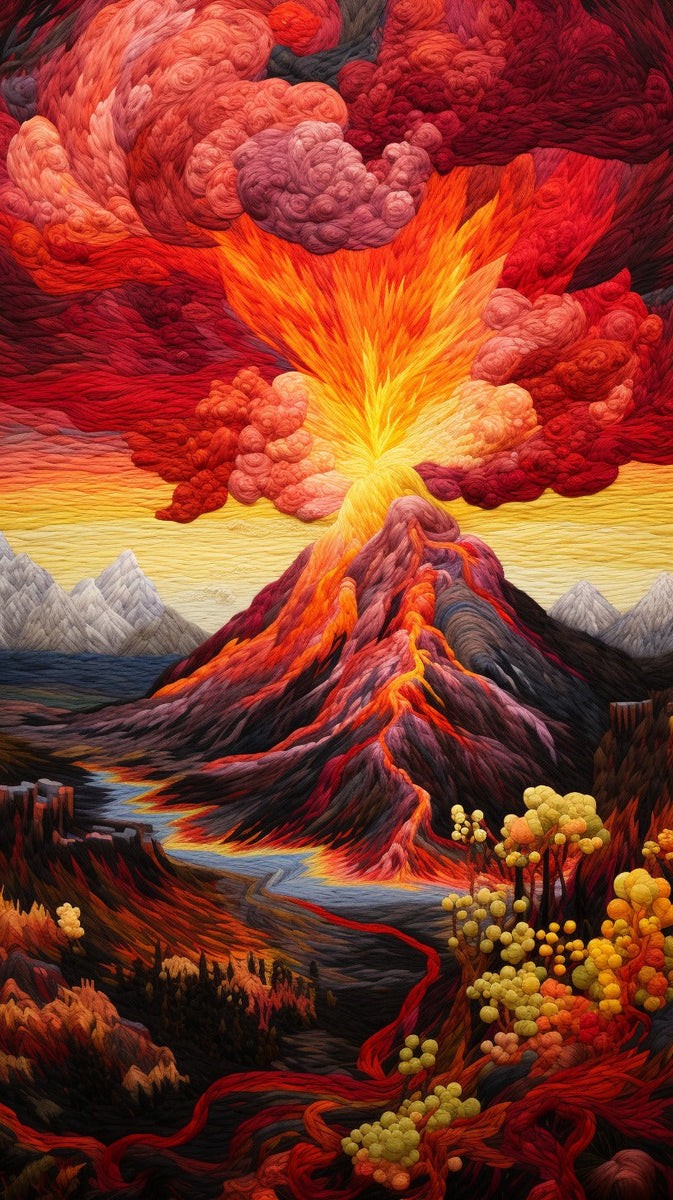 Volcano Exploding - Painting by Diamonds – Diamond Painting Bliss