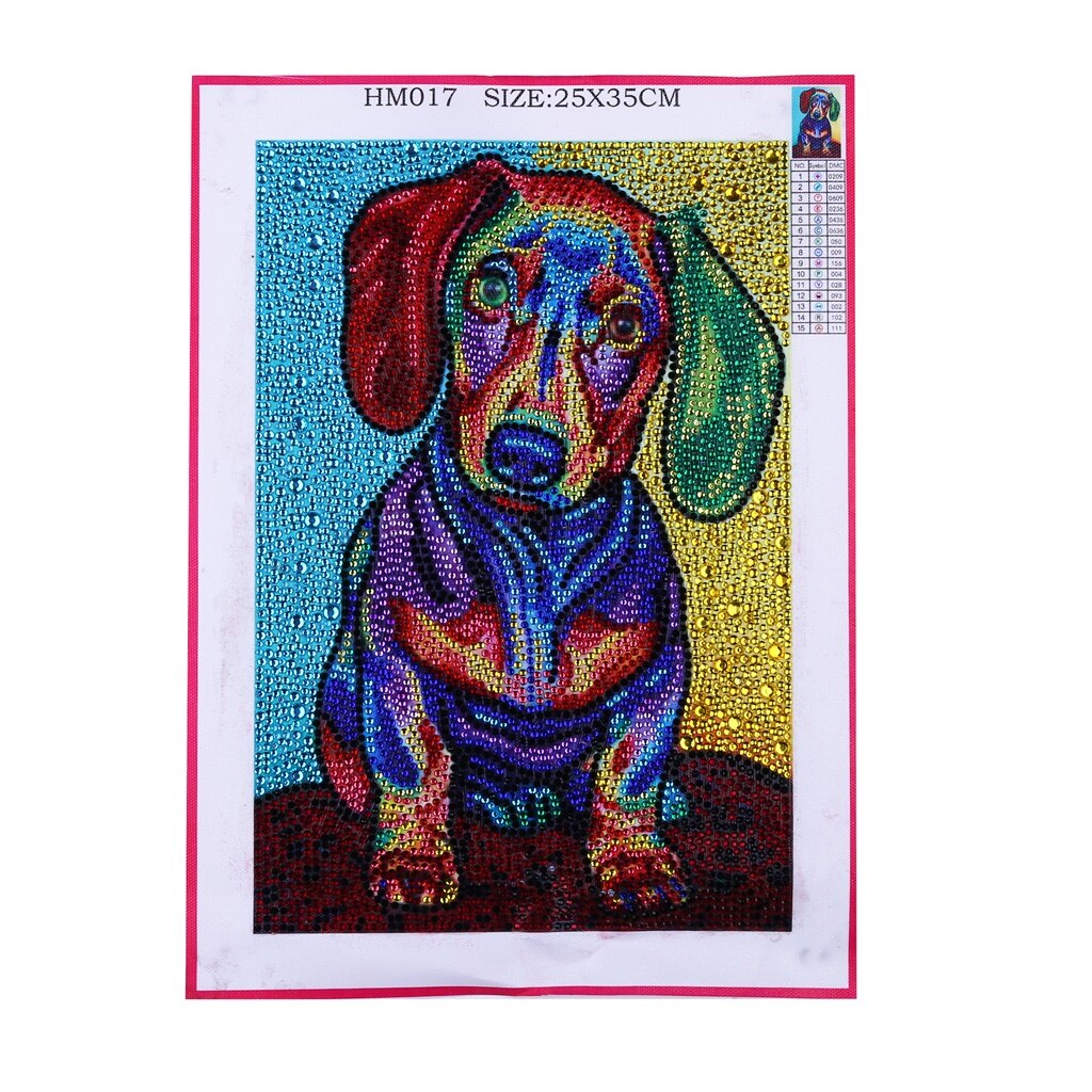 Sad Colorful Dog – Diamond Painting Bliss